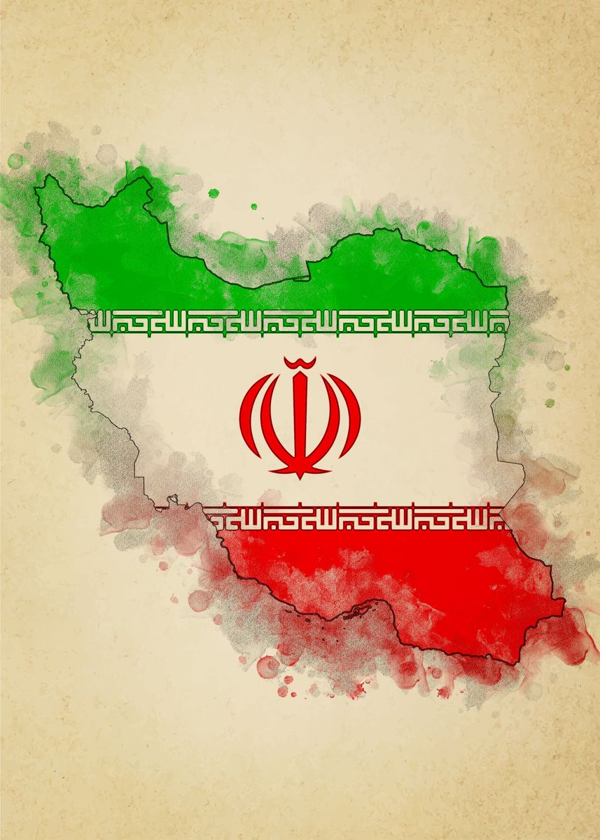 'Iran' Poster, picture, metal print, paint by Eli Cassin | Displate