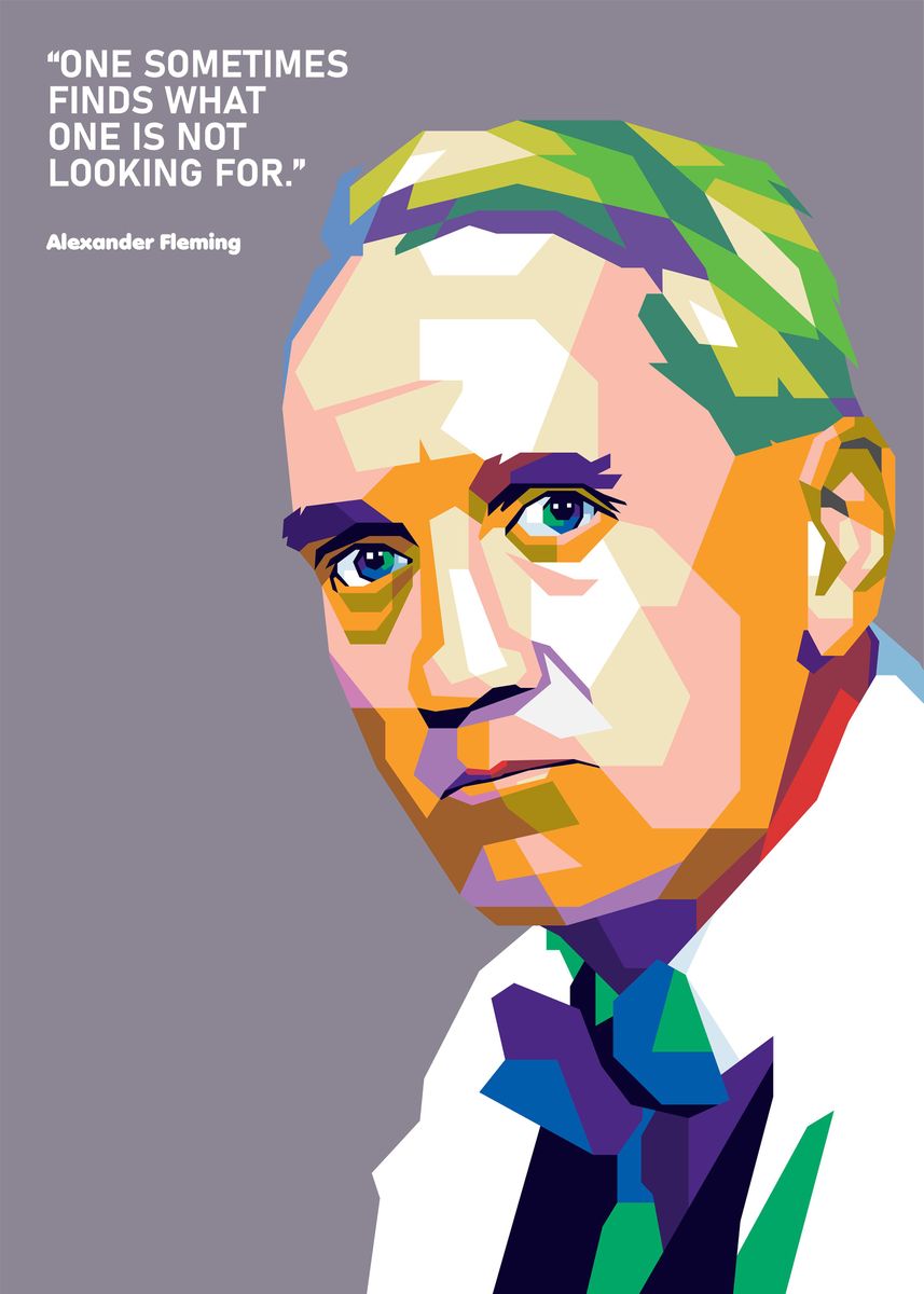 'Alexander Fleming' Poster, picture, metal print, paint by Erick Sato ...