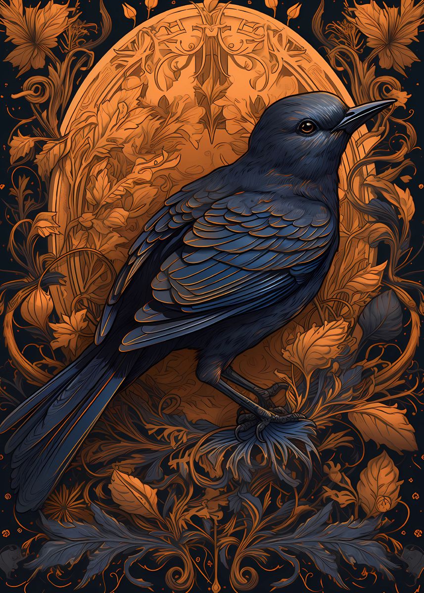 'Warbler Elegant' Poster, picture, metal print, paint by Meriah Schneider | Displate