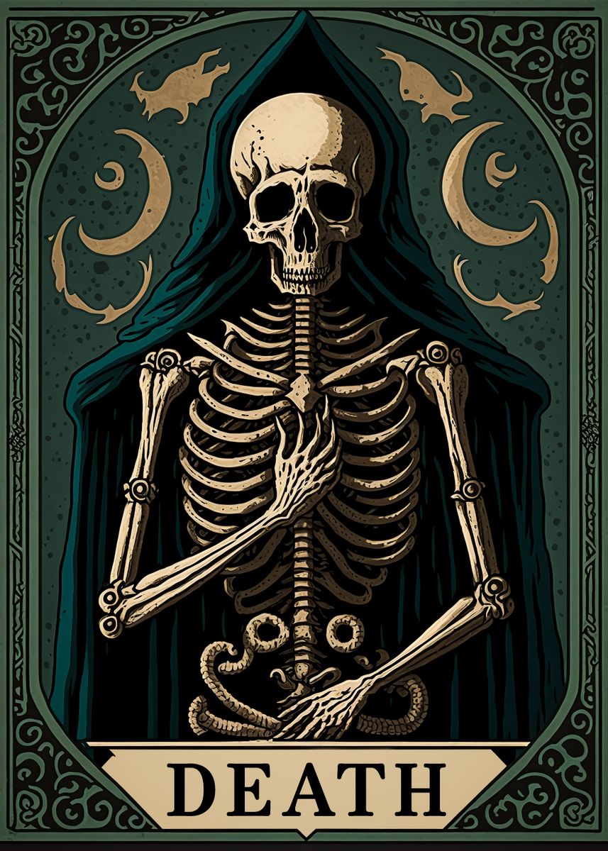 The Death Tarot Card Poster Picture Metal Print Paint By Brax Rice The Death Tarot Card Poster Picture Metal Print Paint By Brax Rice