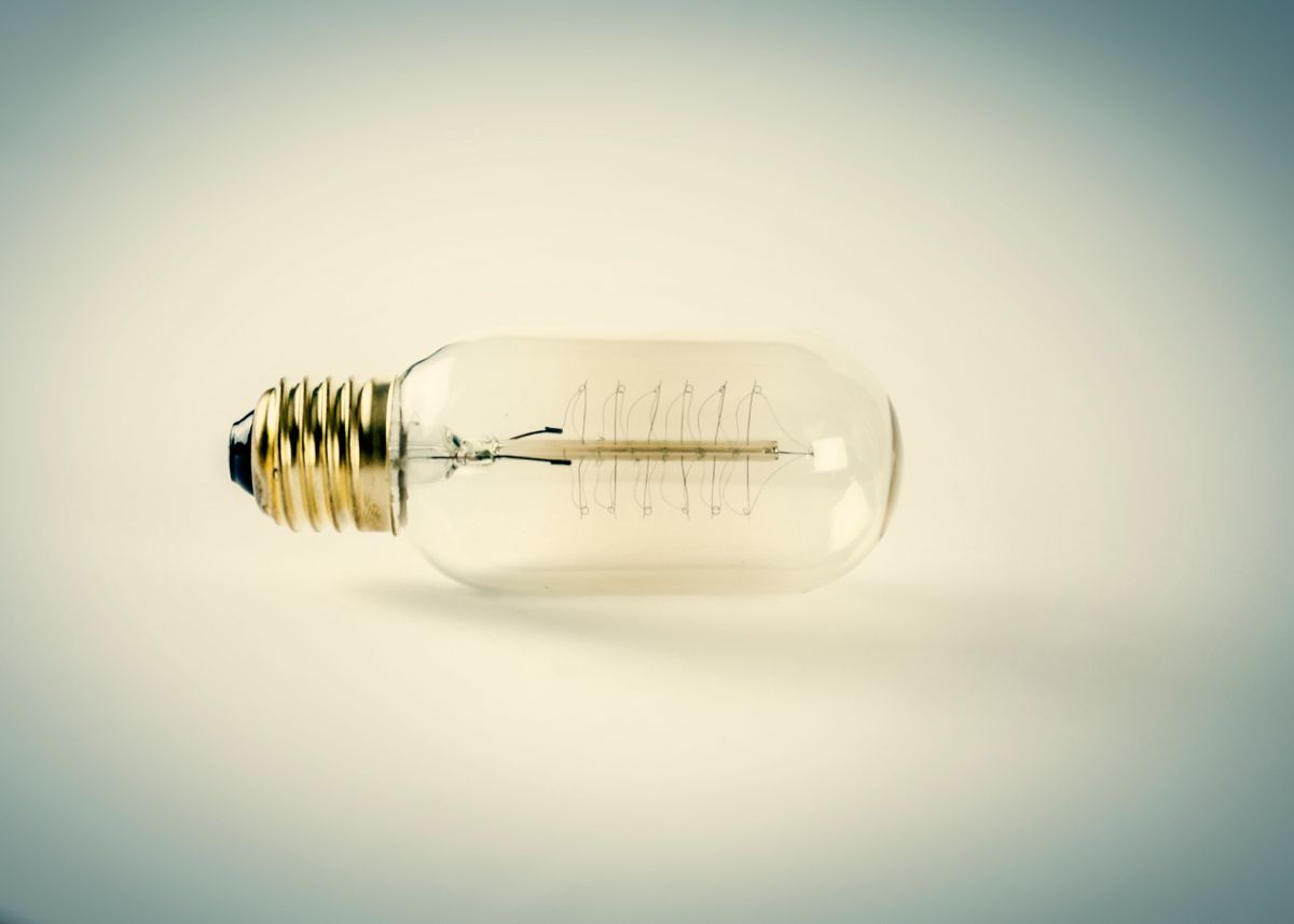 'Light bulb vintage isolate' Poster by Gianfranco Grenar | Displate