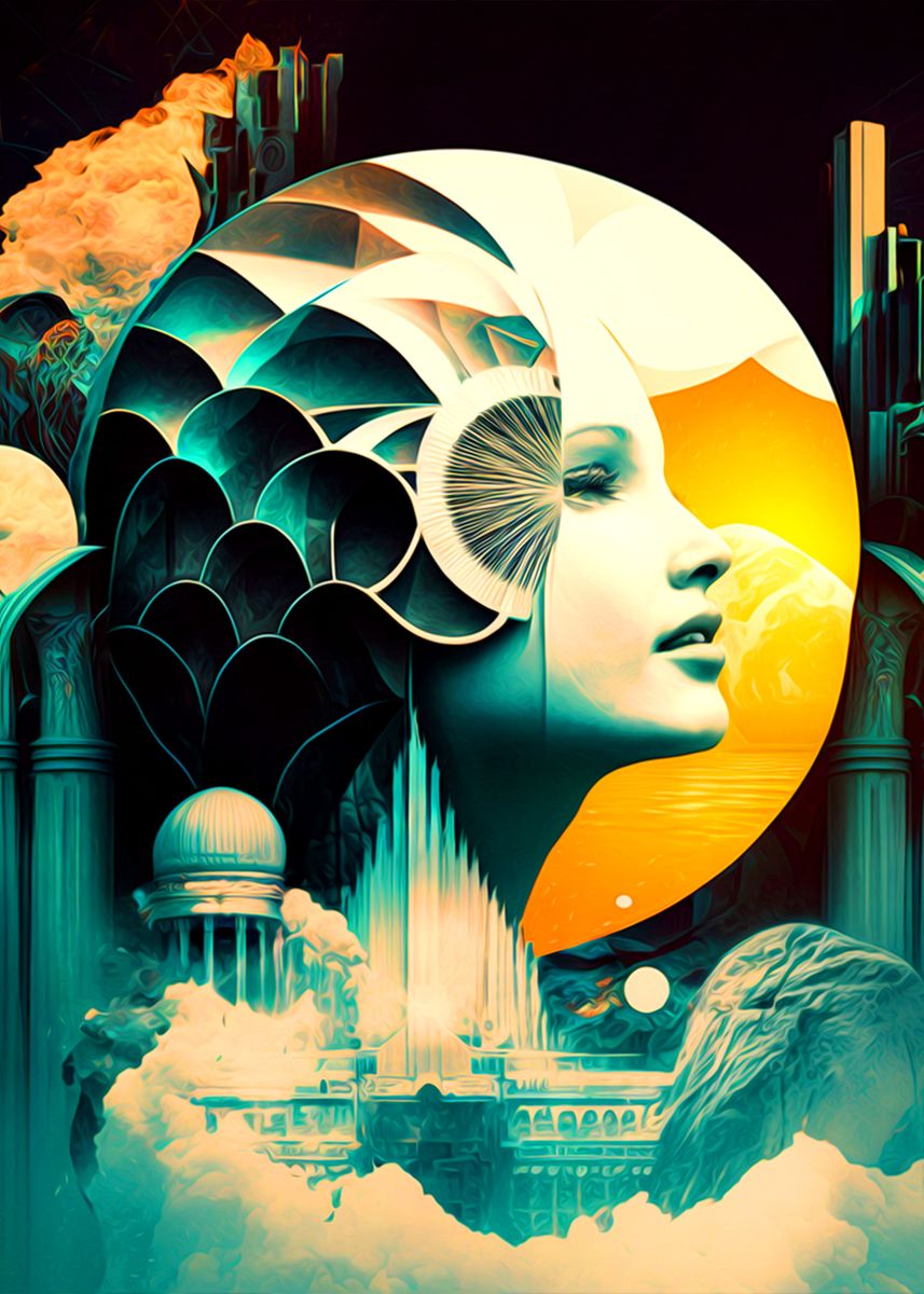 'Abstract Face' Poster, picture, metal print, paint by dnland thane ...