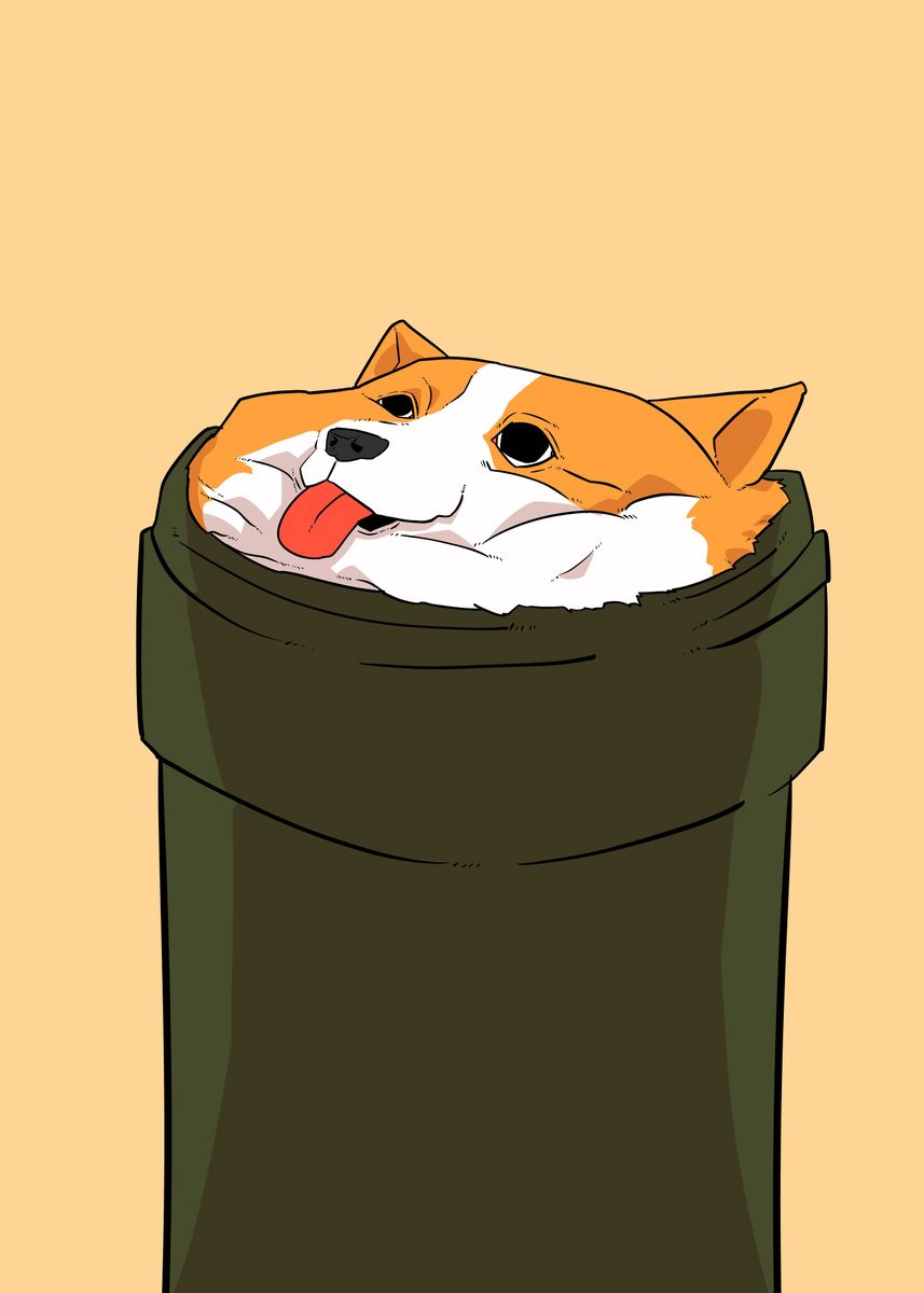 'stuck dog' Poster, picture, metal print, paint by hafis ardiansyah ...