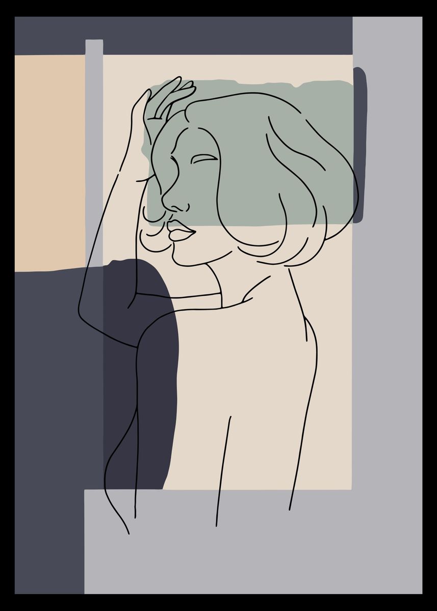 'Abstract Line Art' Poster by Nae | Displate