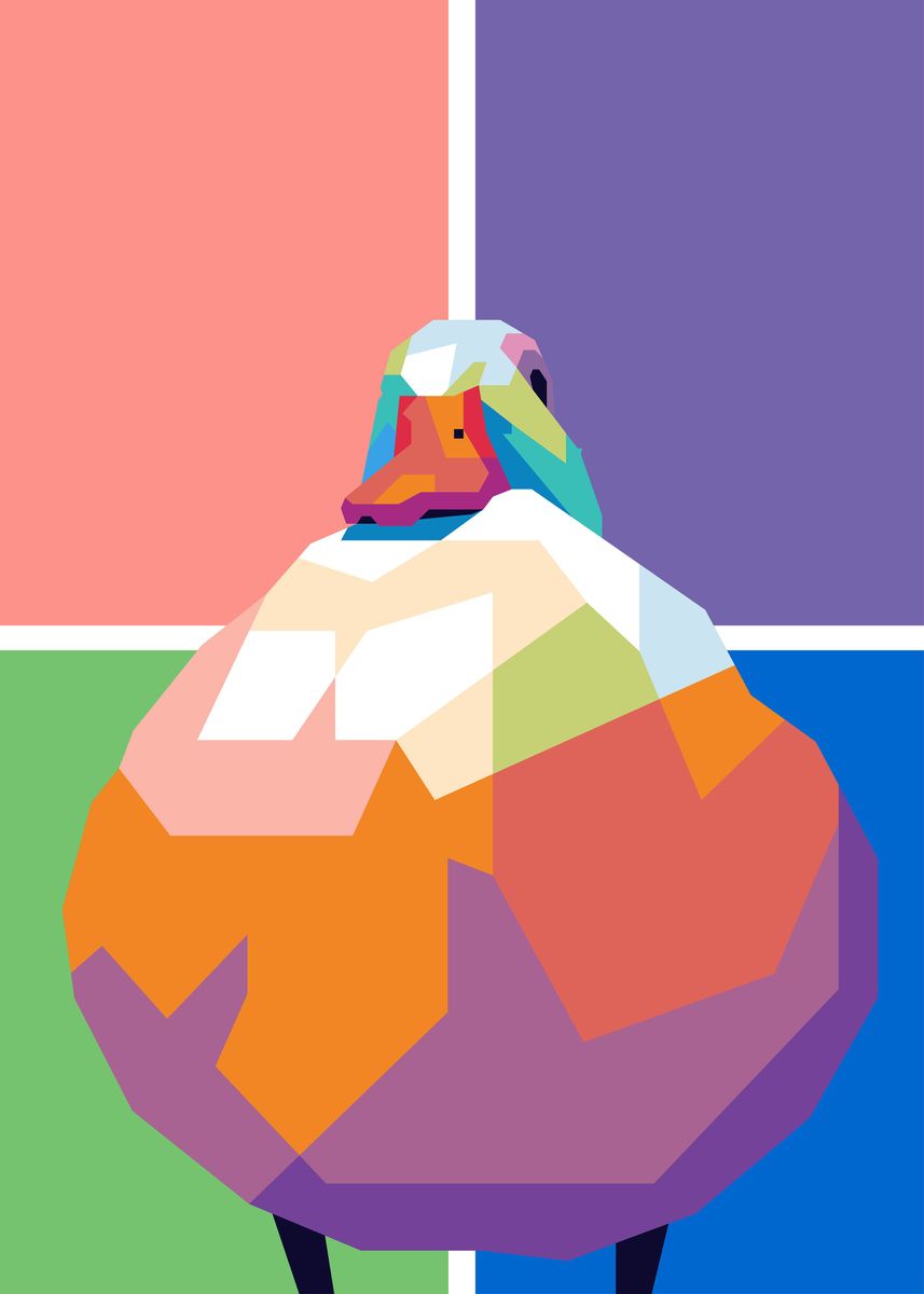 'DUCK PATHETIC MEME' Poster, picture, metal print, paint by Muifatin ...