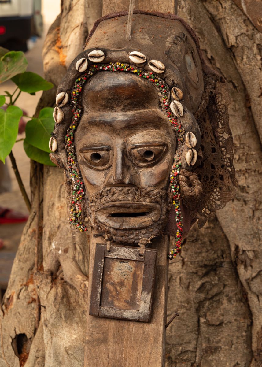 'Voodoo Mask' Poster, picture, metal print, paint by Beata Tabak | Displate