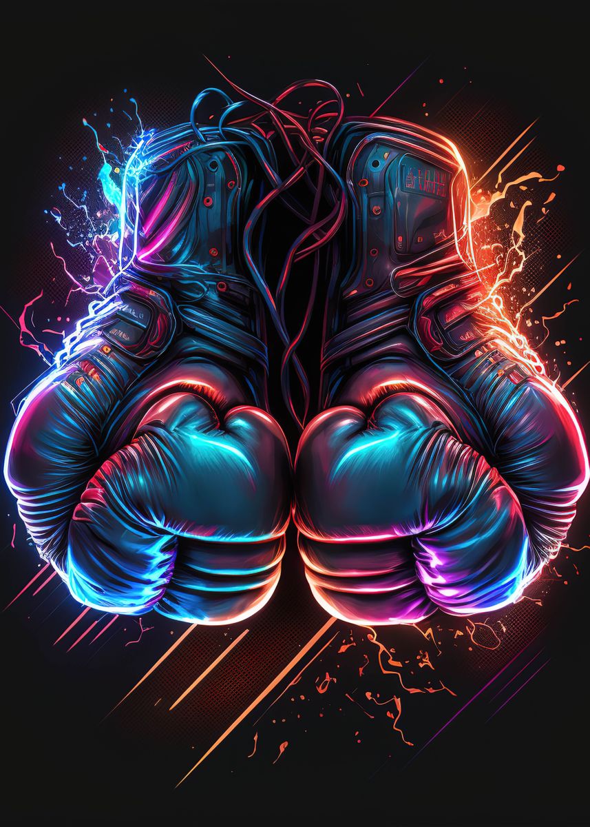 'Boxing Gloves' Poster, picture, metal print, paint by Zachariah Stacey ...
