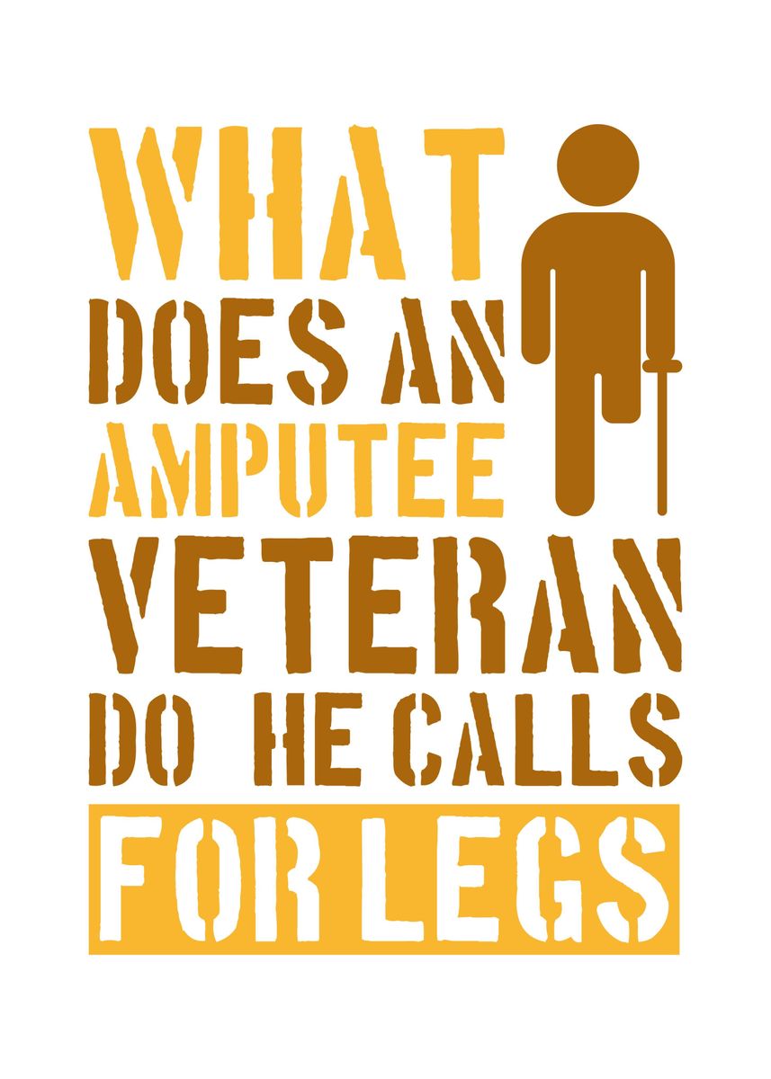 'Leg Amputee' Poster, picture, metal print, paint by Sebastian Wünsche ...