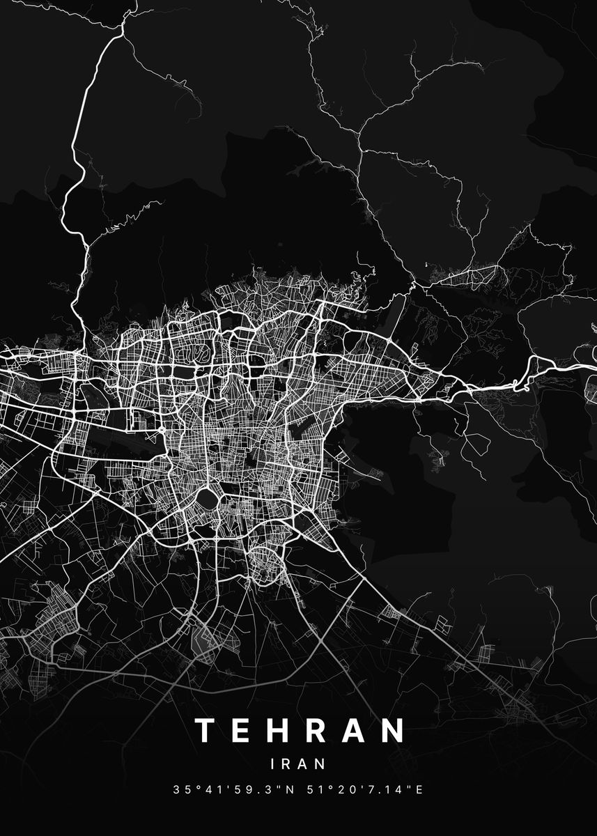 'Tehran Iran' Poster by Kemi Solaja | Displate