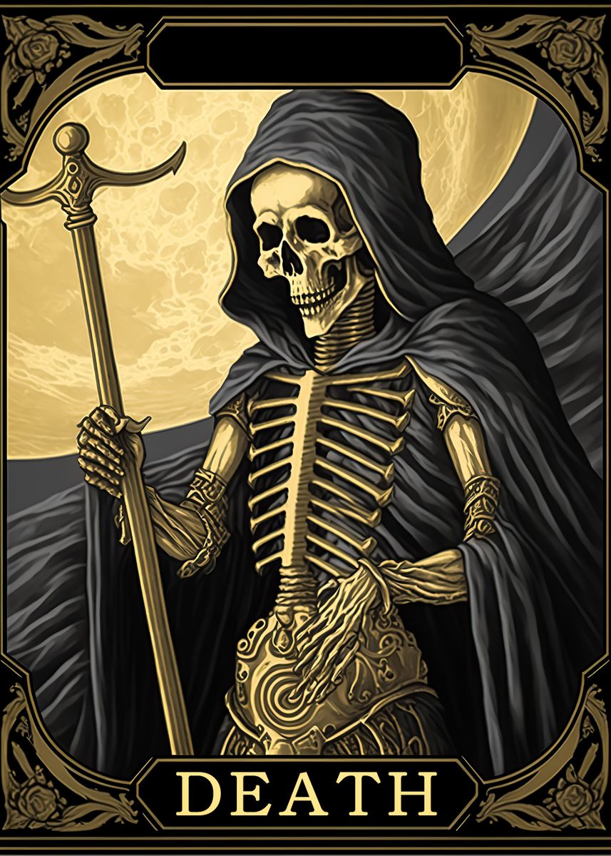 The Death Tarot Card Poster Picture Metal Print Paint By Brax Rice The Death Tarot Card Poster Picture Metal Print Paint By Brax Rice