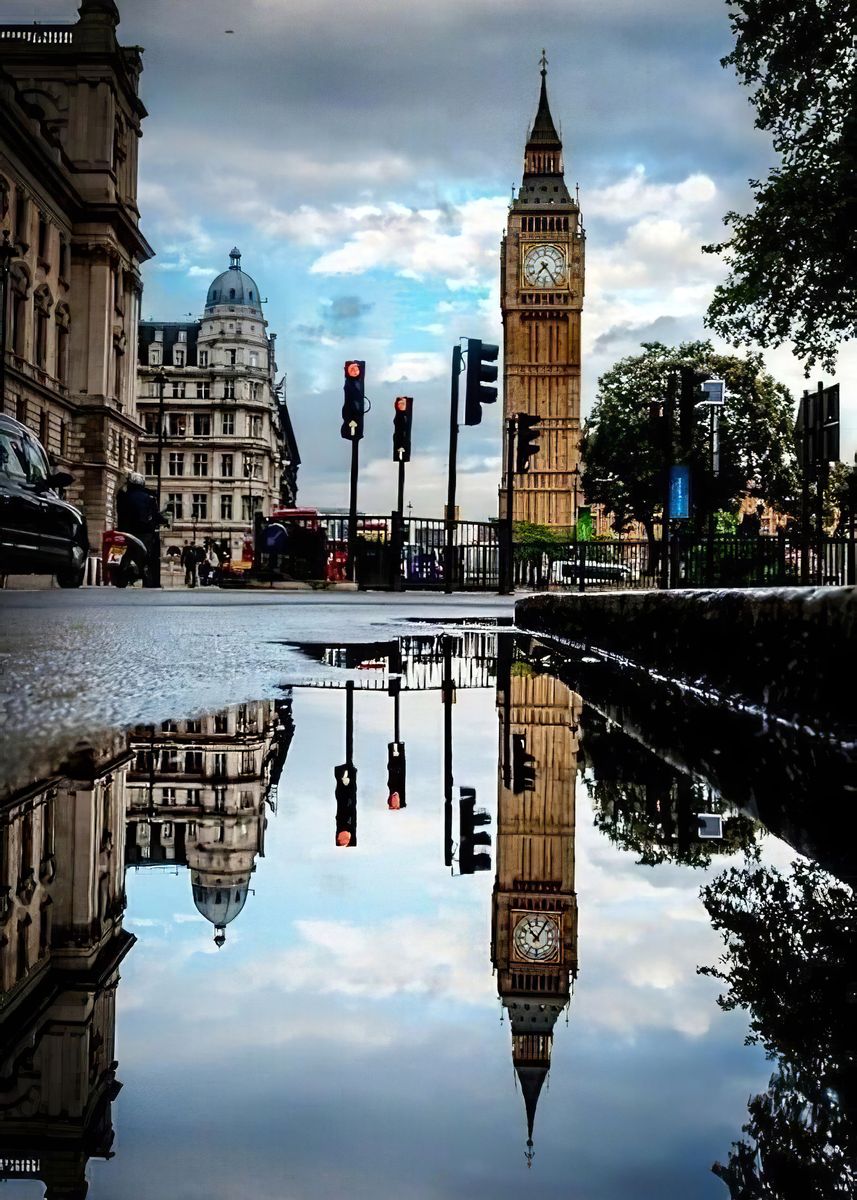 'Cityscape' Poster, picture, metal print, paint by Felix Herbert | Displate