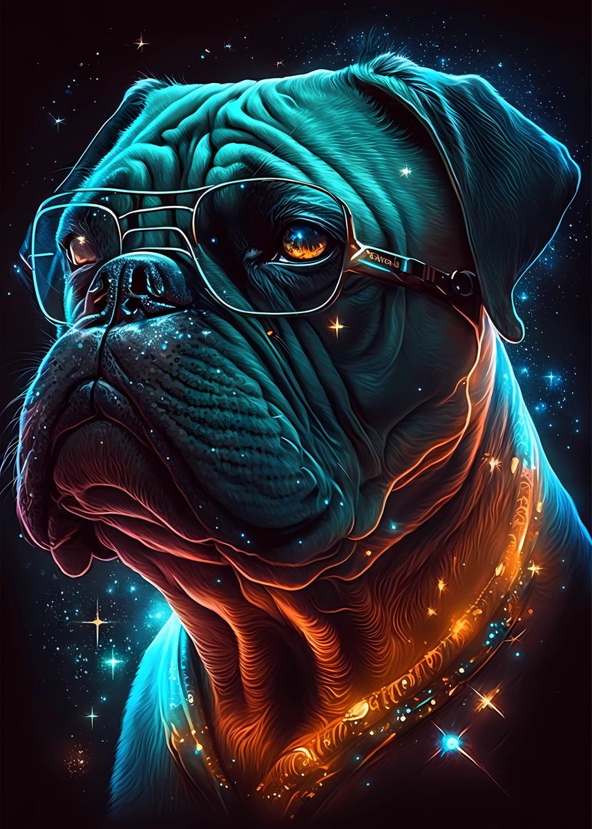 'Boxer Dog Angelic' Poster, picture, metal print, paint by Amalia ...