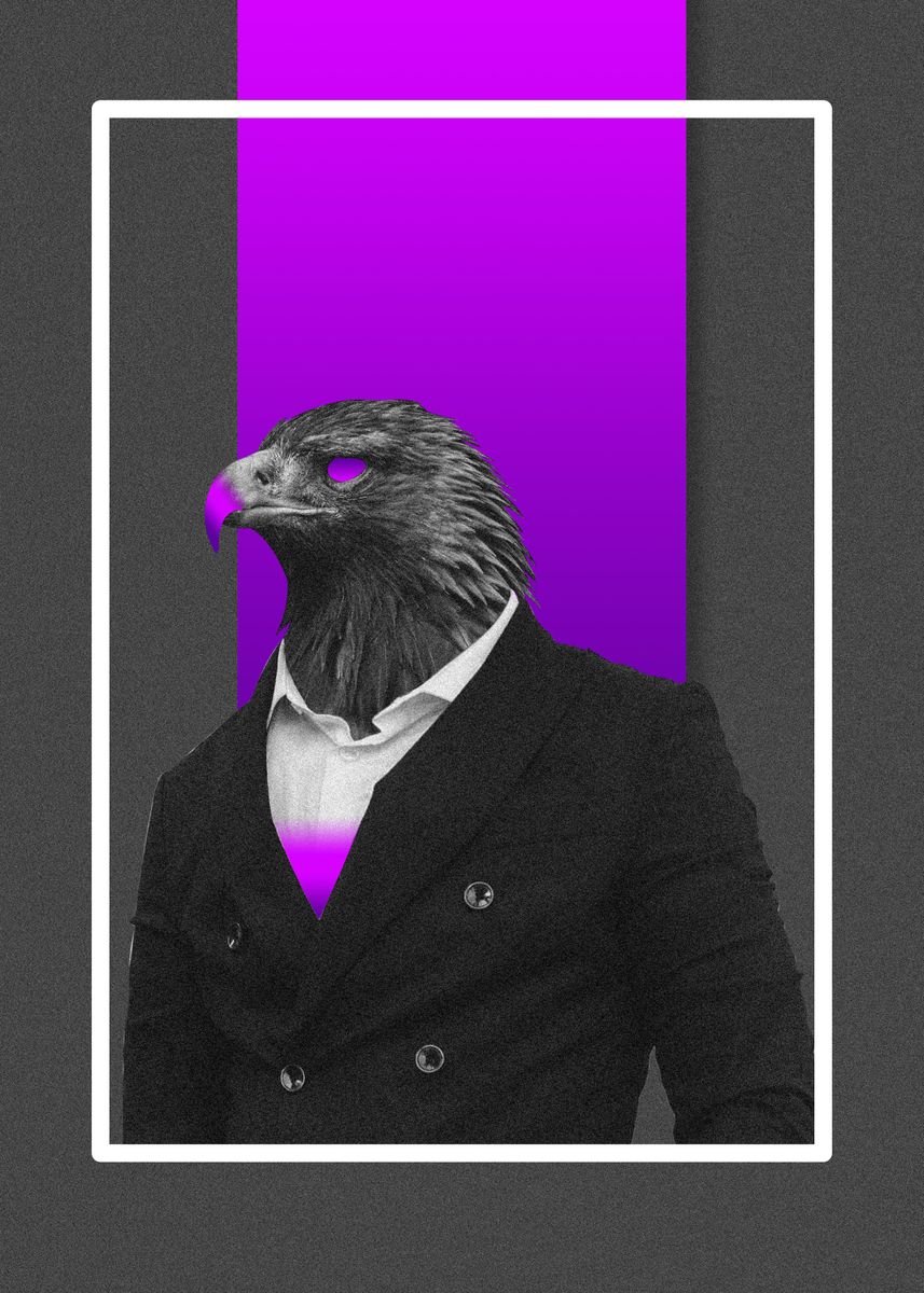 'Sire Hawk' Poster, picture, metal print, paint by Adiodec Art | Displate