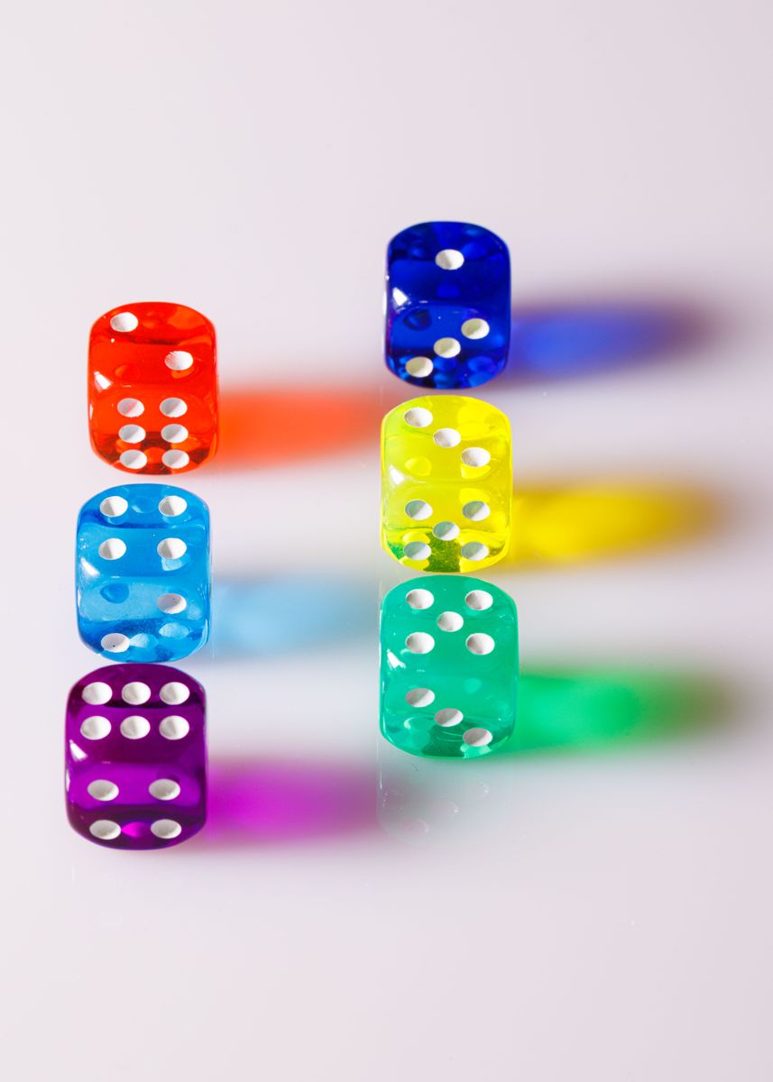 'Dice for board game' Poster, picture, metal print, paint by Giuseppe ...