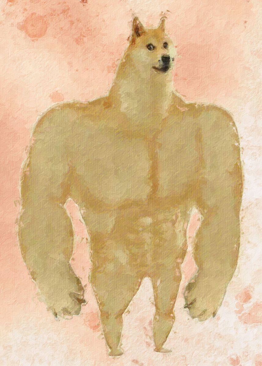 'Doge meme' Poster, picture, metal print, paint by Meme Daily | Displate