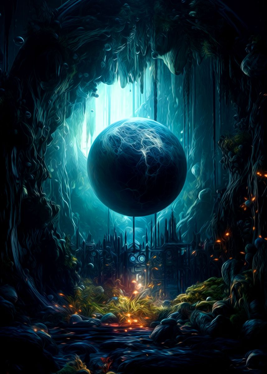 'Fantasy World' Poster, picture, metal print, paint by hoan tran | Displate
