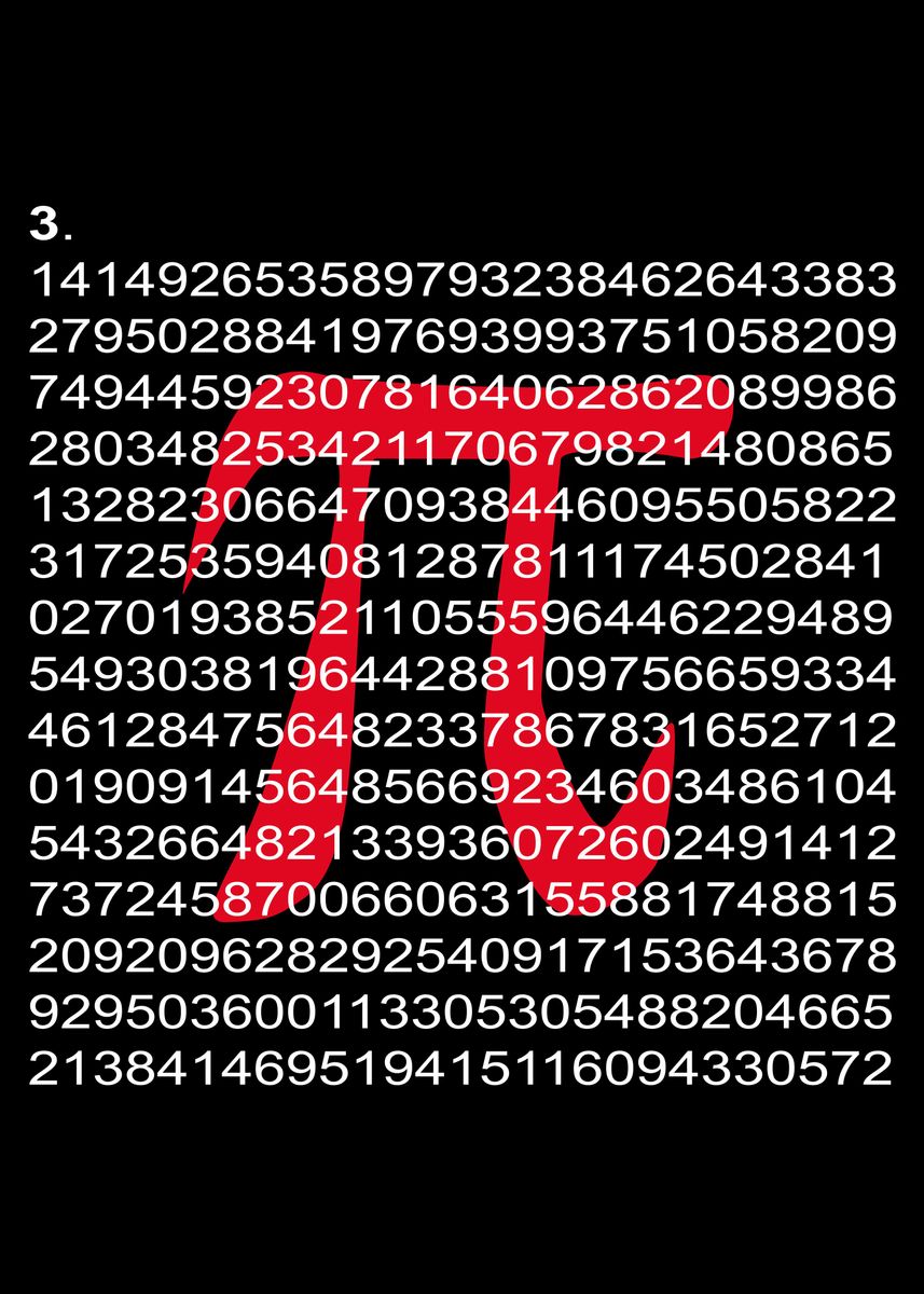 'Pi with its number' Poster, picture, metal print, paint by HomeStead ...
