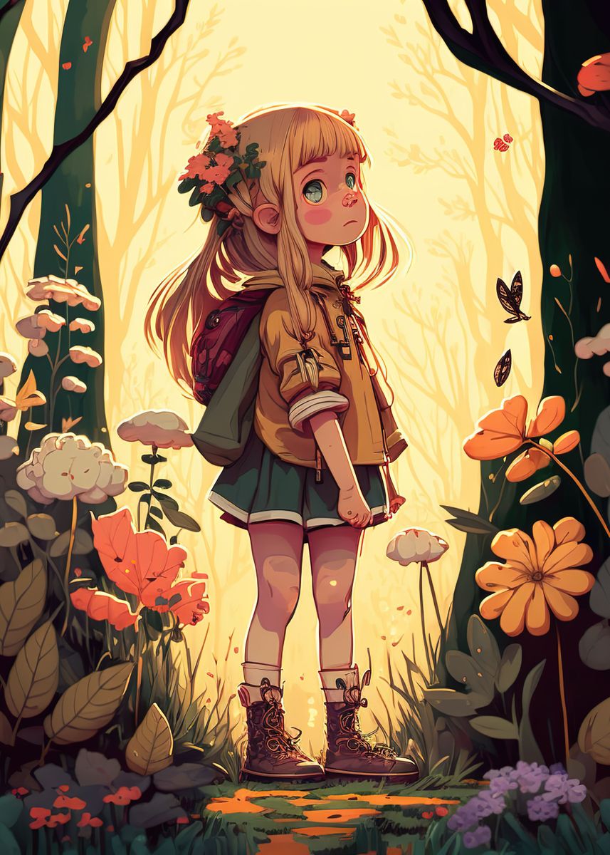 'A Cute Little Girl ' Poster, picture, metal print, paint by deidrera ...