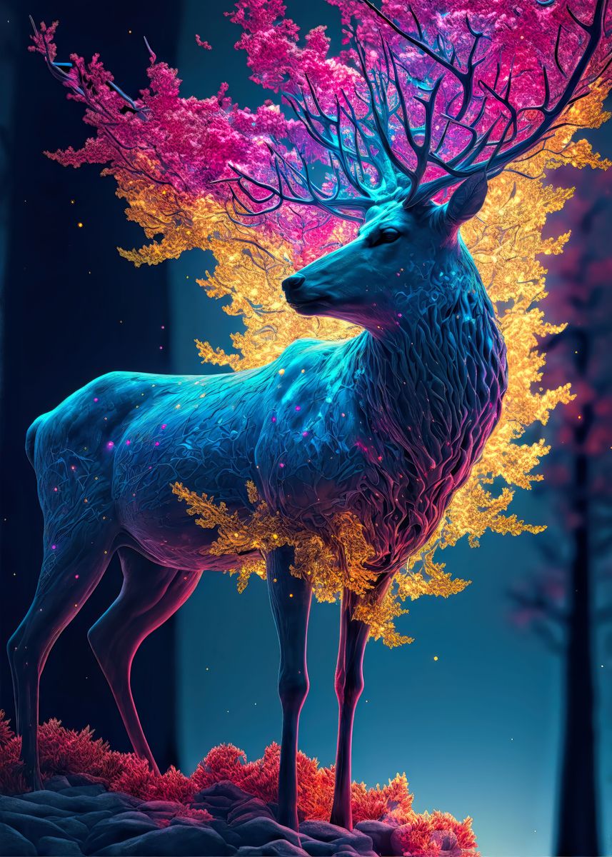 'Deer 2' Poster by Alex Behelfer | Displate