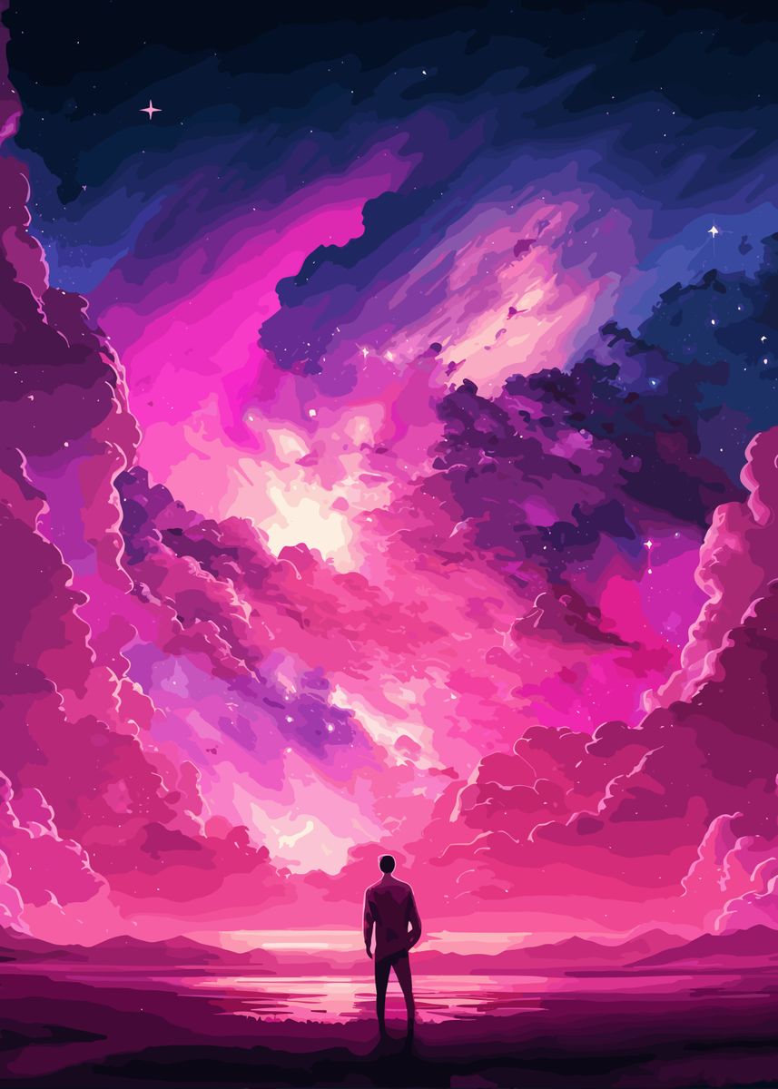 'Fantasy Space Vector' Poster, picture, metal print, paint by ...