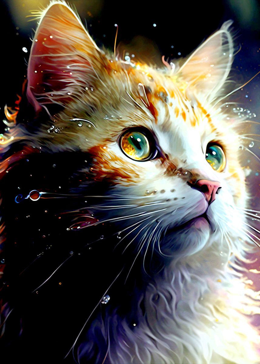 'Cute Cat' Poster by davisd lee | Displate