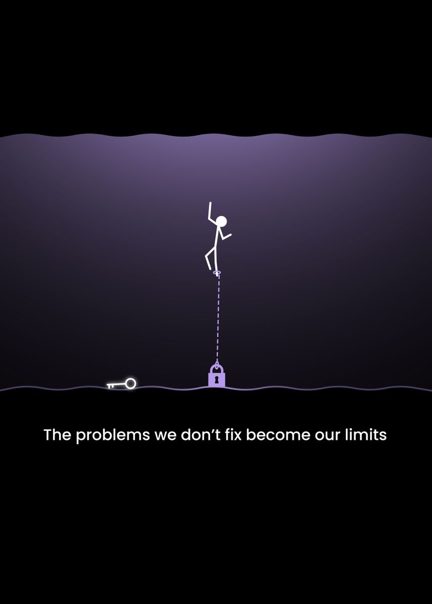 'Our Problems Our Limits' Poster, picture, metal print, paint by ...