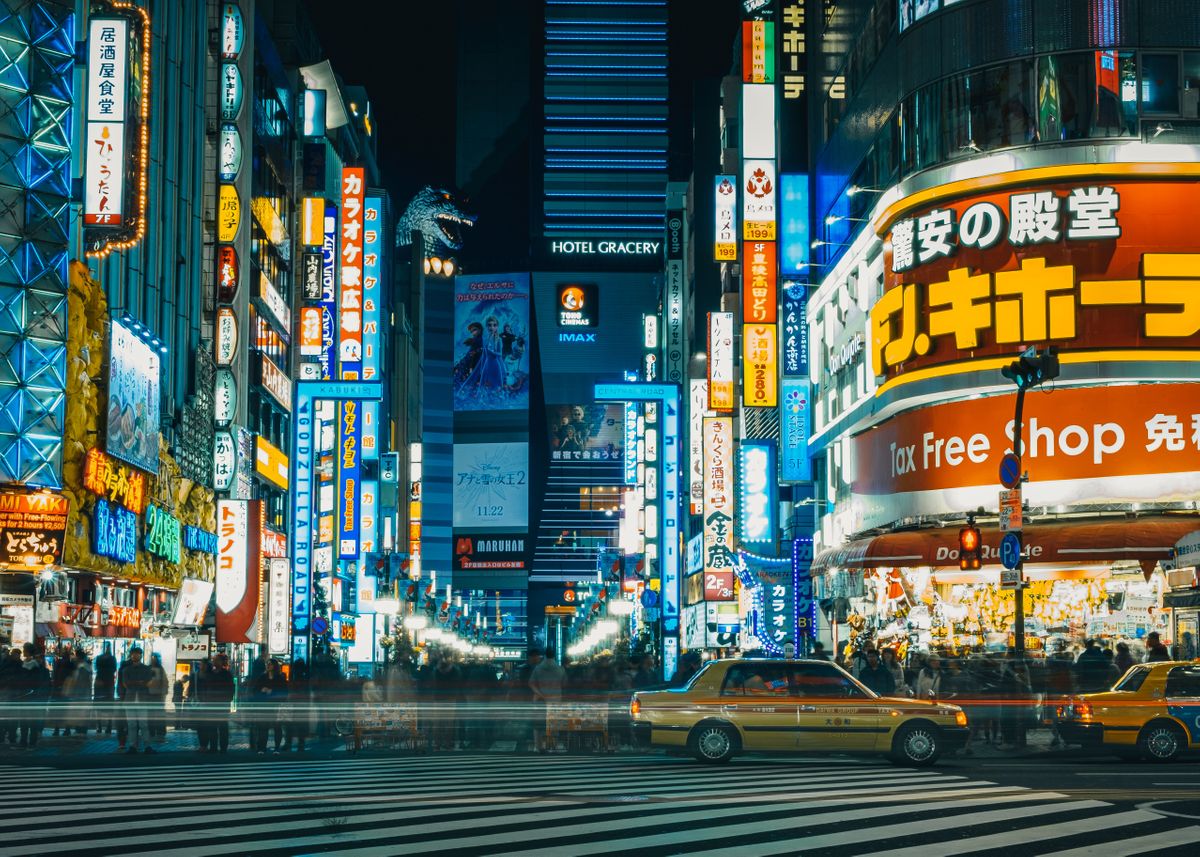 'Tokyo Nights' Poster by Marcel Bisig | Displate