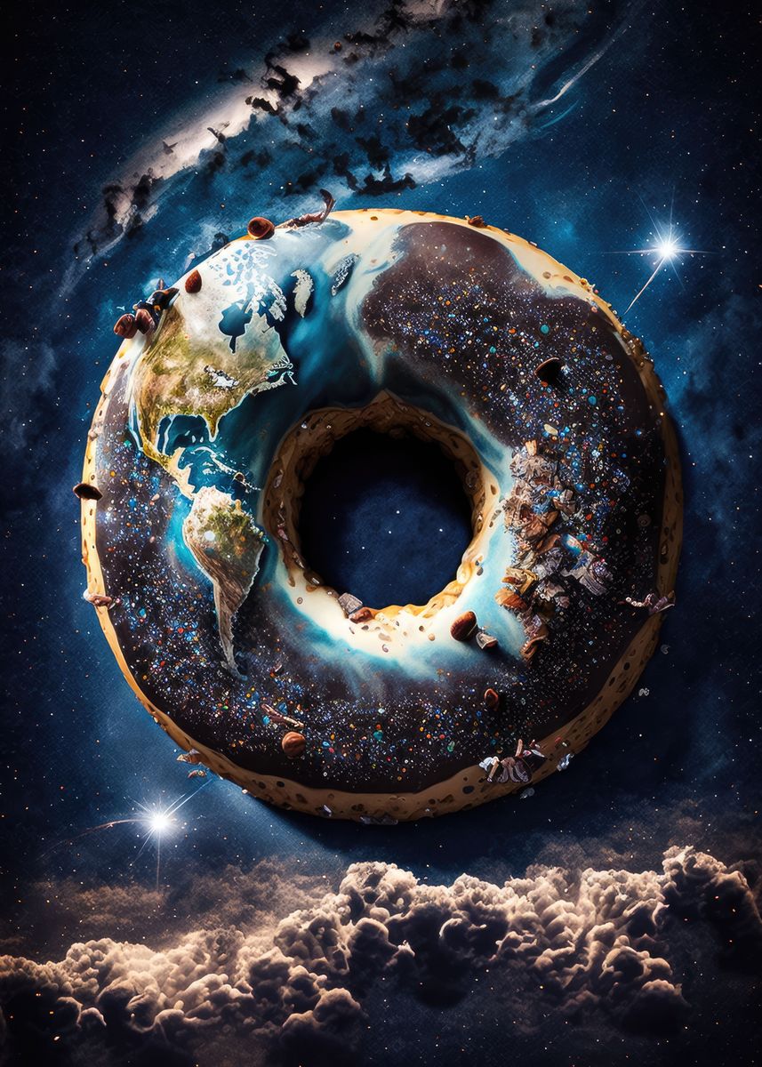'Galactic Donut' Poster, picture, metal print, paint by Astrodeum ...
