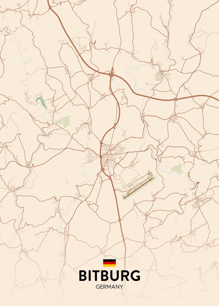 'Bitburg DE' Poster, picture, metal print, paint by IMR Designs | Displate