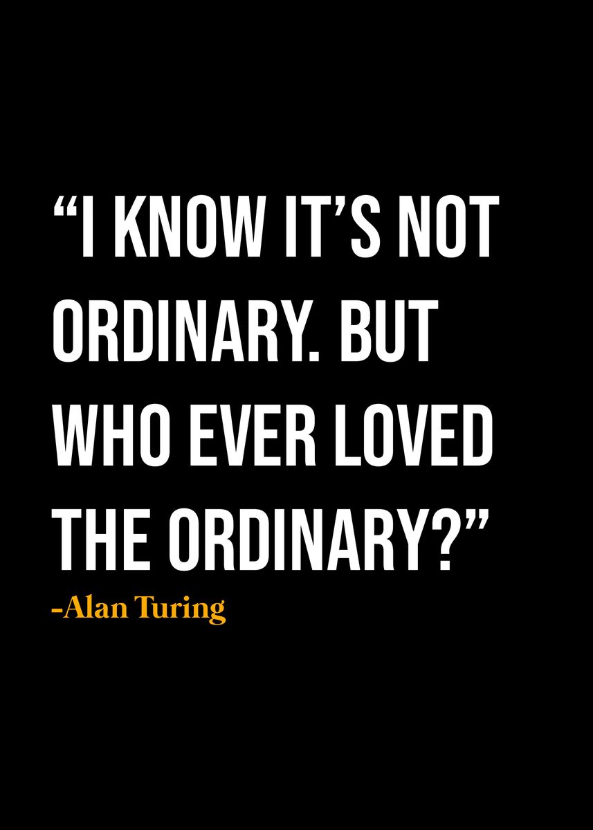 'Alan Turing Quote ' Poster, picture, metal print, paint by DIMS | Displate