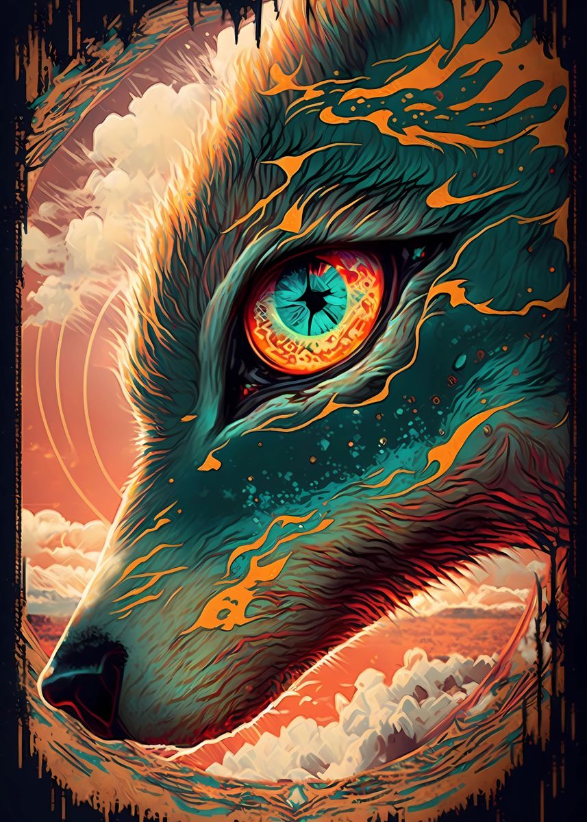 'Wolf Folklore' Poster, picture, metal print, paint by Adrie Cuomovomp ...