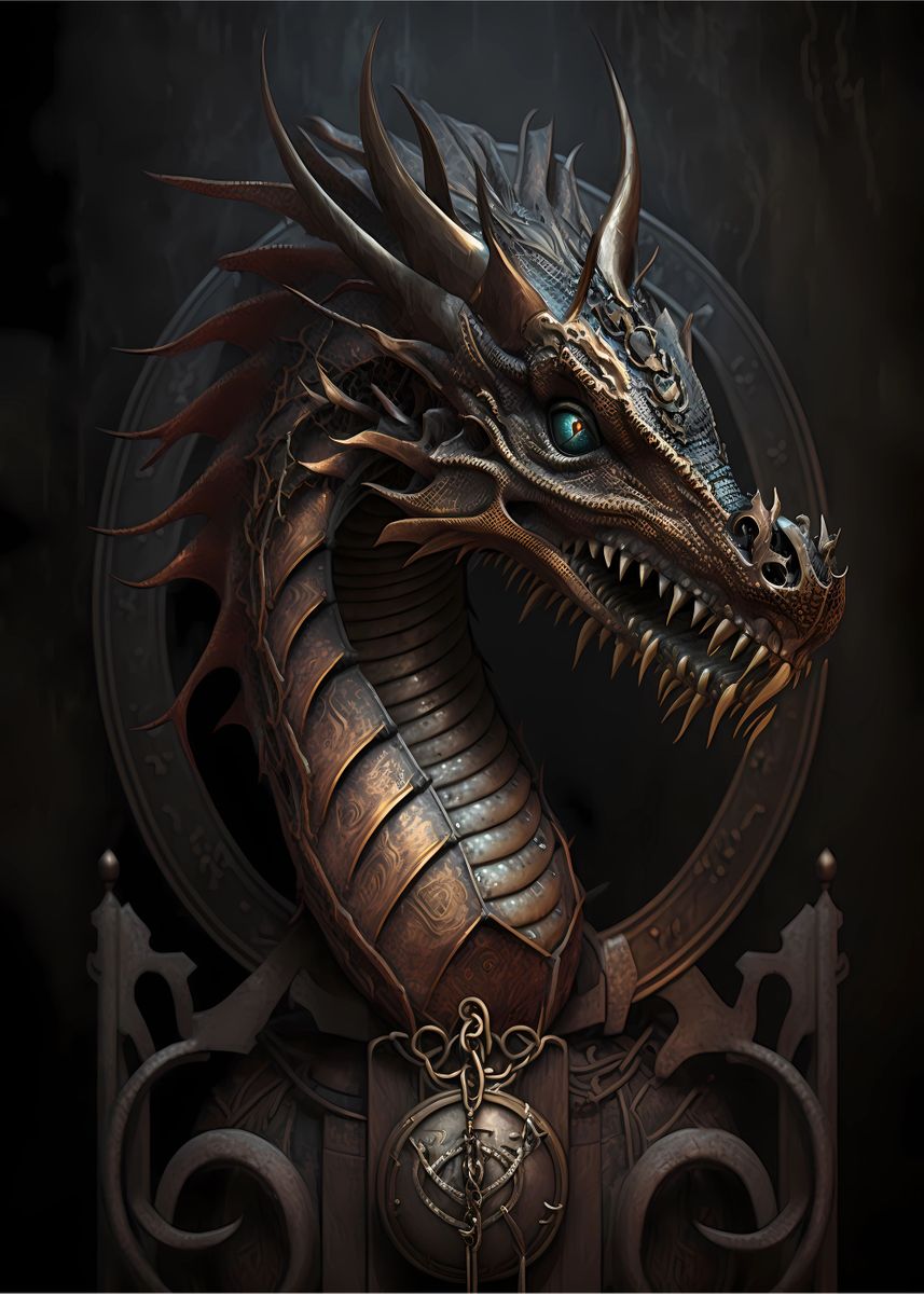 'Dragon Mystical creatures' Poster, picture, metal print, paint by ...