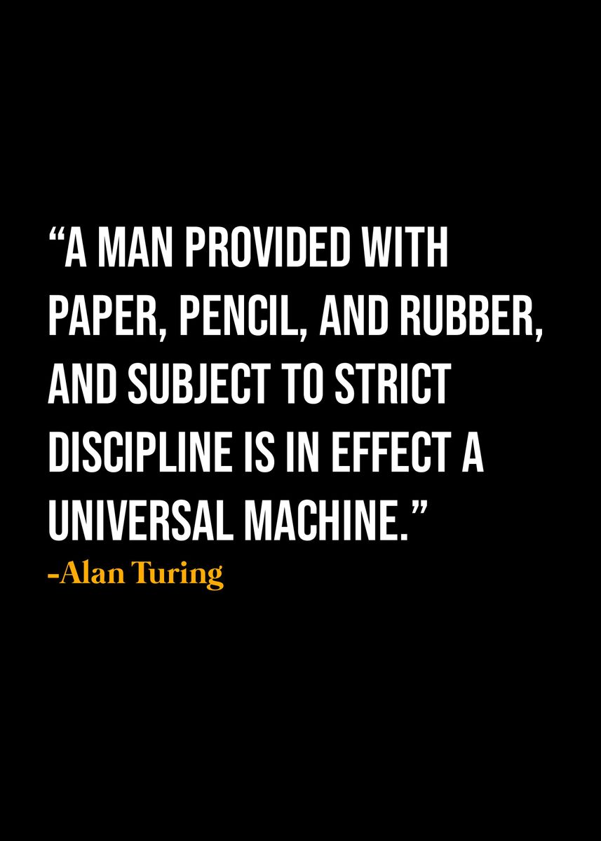 'Alan Turing Quote ' Poster by DIMS | Displate