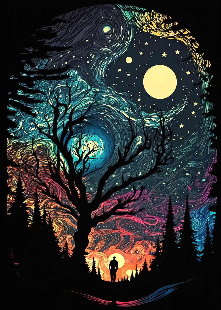 'Colorful Galaxy 3' Poster, picture, metal print, paint by the Moooh ...