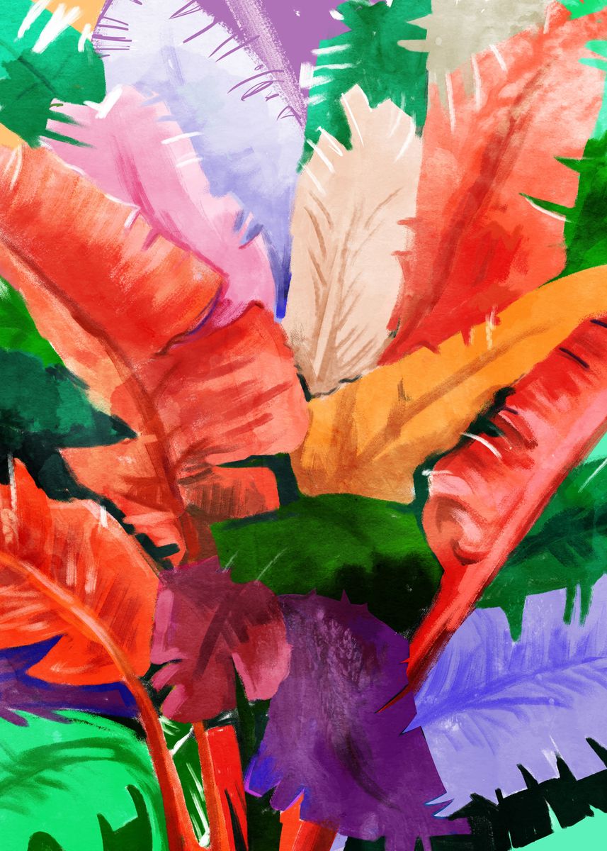 'Banana Tree' Poster, picture, metal print, paint by Uma Gokhale | Displate