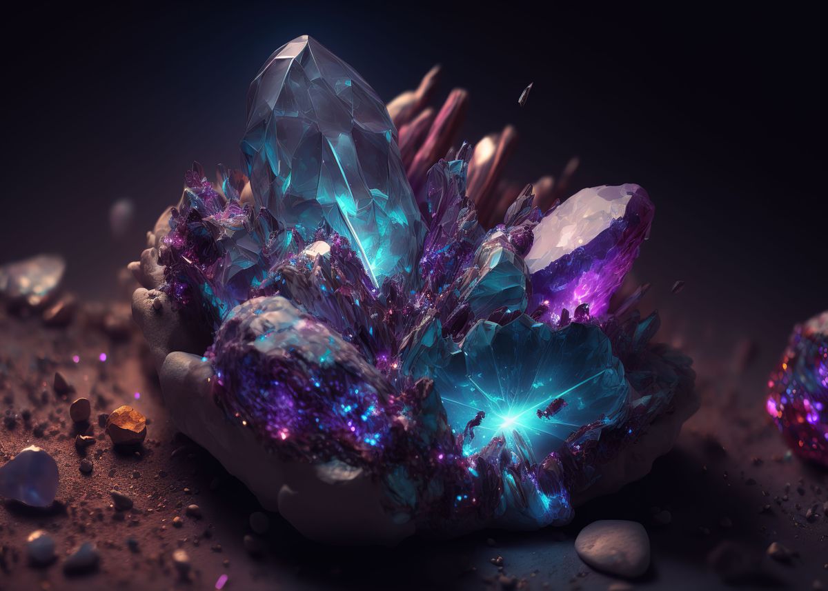 'purple gem' Poster by ellenanydia | Displate