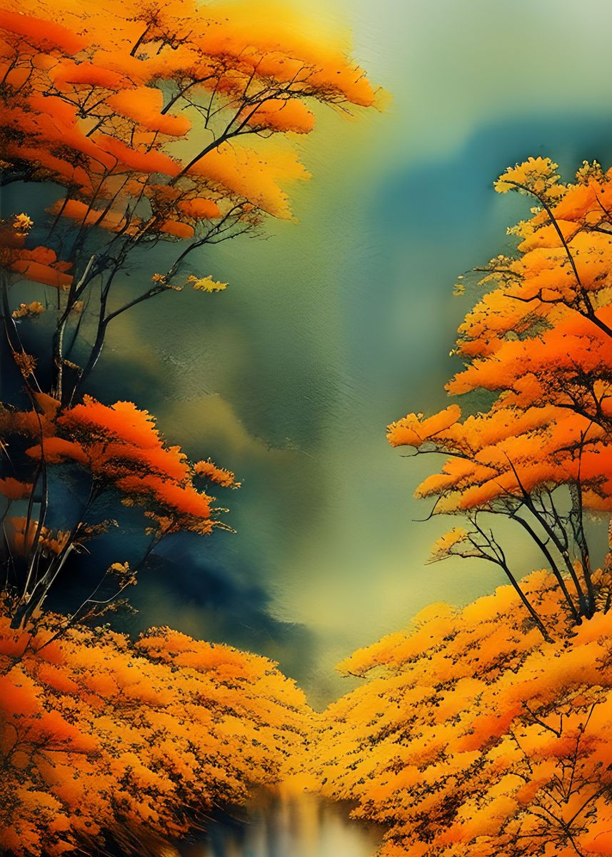 'The Mist in The Forest' Poster, picture, metal print, paint by Abu Abu ...