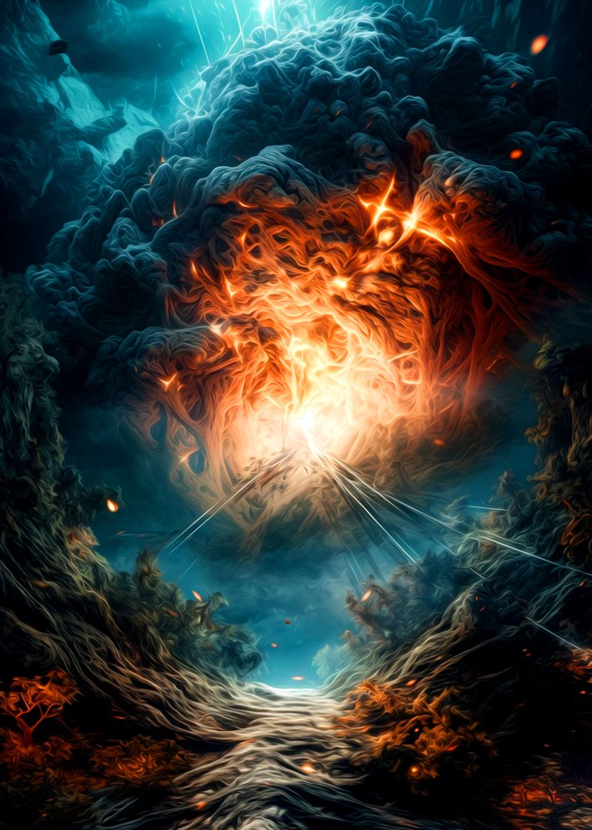 'Fantasy World' Poster, picture, metal print, paint by hoan tran | Displate