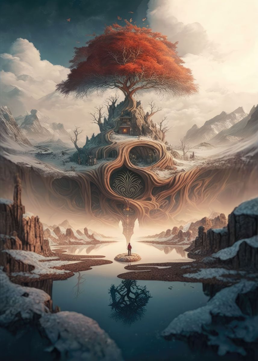 'Heaven Tree of Life' Poster, picture, metal print, paint by Digital ...