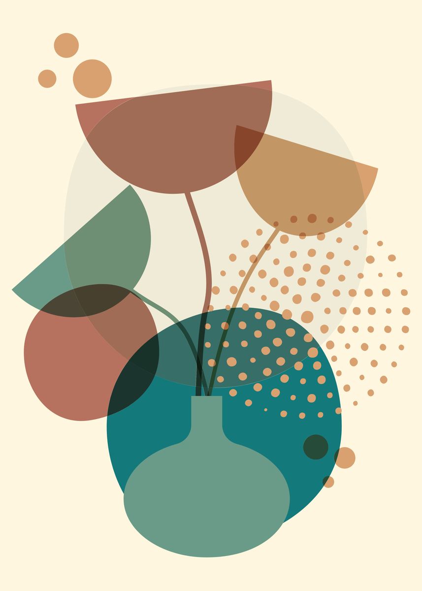 'Minimalistic Floral' Poster, picture, metal print, paint by NIZAM KHAN ...