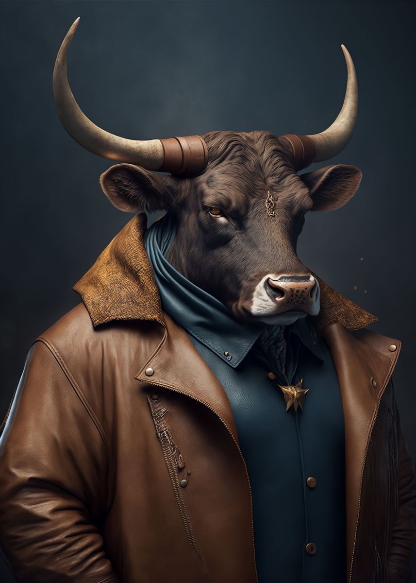 'Boswell bull' Poster, picture, metal print, paint by Designersen ...