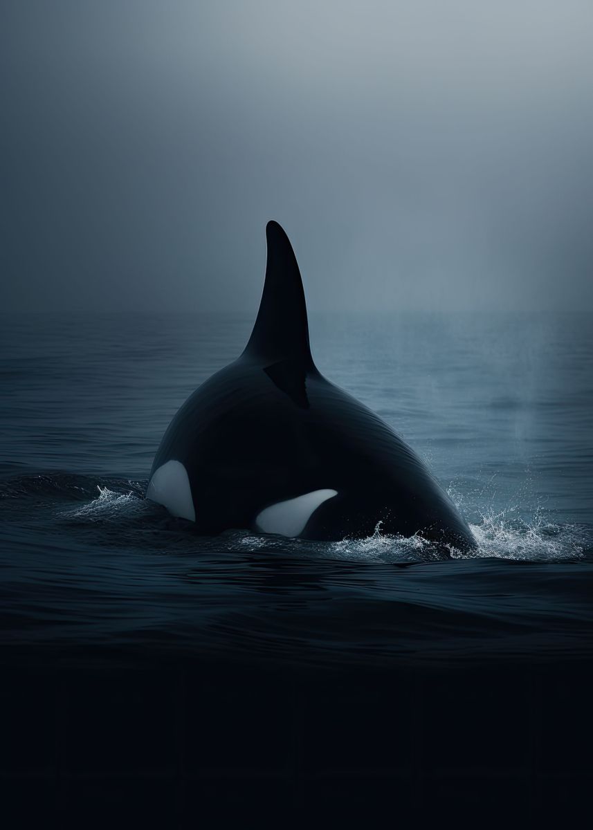 'Orca Whale From The Depths' Poster, picture, metal print, paint by ...