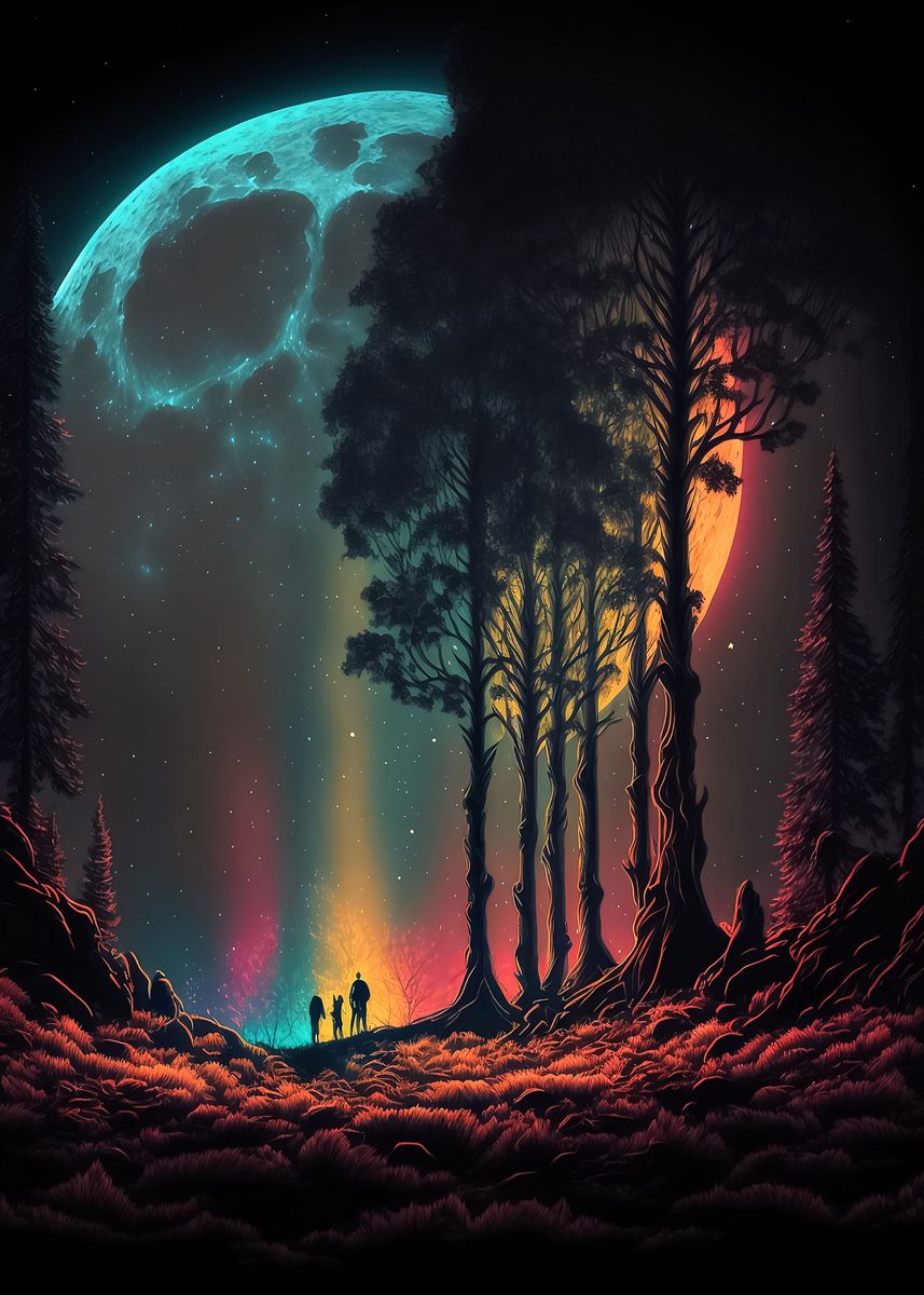 'Colorful Galaxy 2' Poster, picture, metal print, paint by the Moooh ...