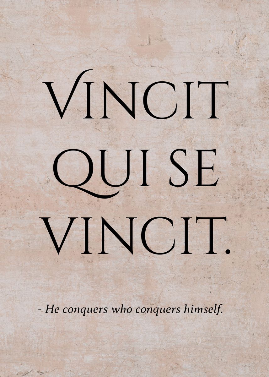 'Latin Quote Conquere' Poster, picture, metal print, paint by Jovana ...