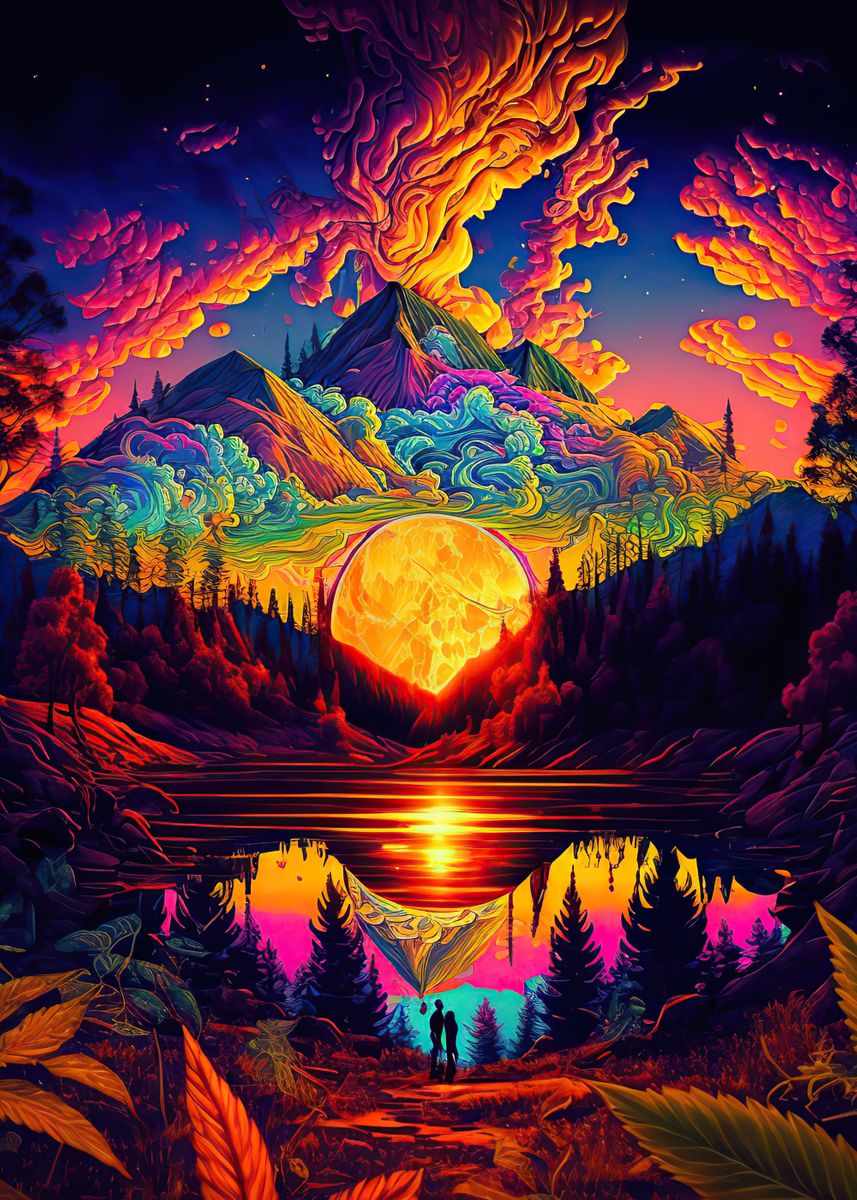 'Psychedelic nature' Poster by Siobhan Lamb | Displate