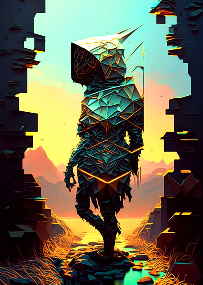 'Abstract Man' Poster, picture, metal print, paint by nha do | Displate