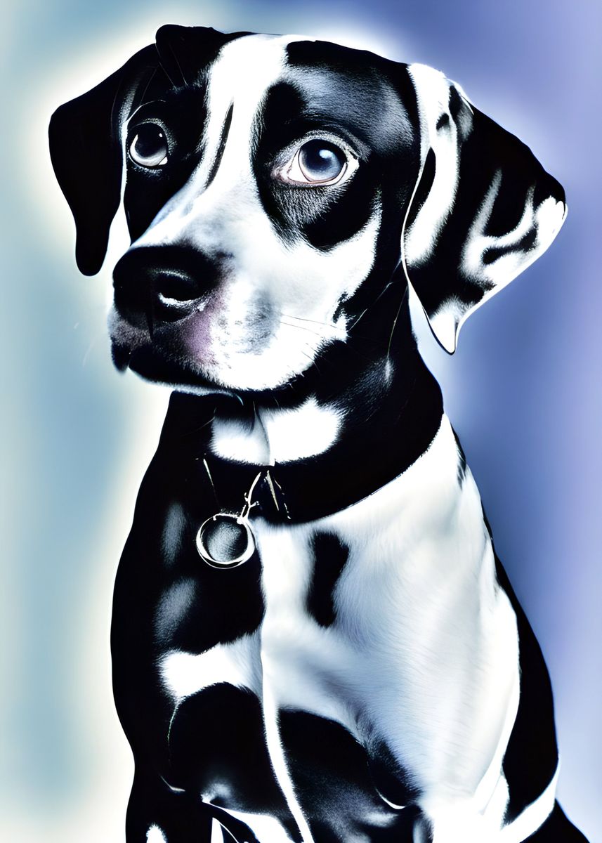 'Cute Dog painted' Poster by Max Ronn | Displate