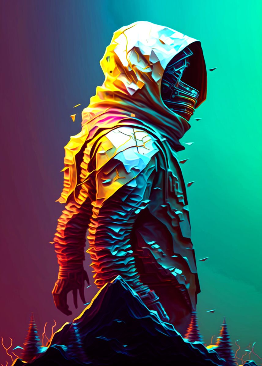 'Abstract Man' Poster, picture, metal print, paint by nha do | Displate