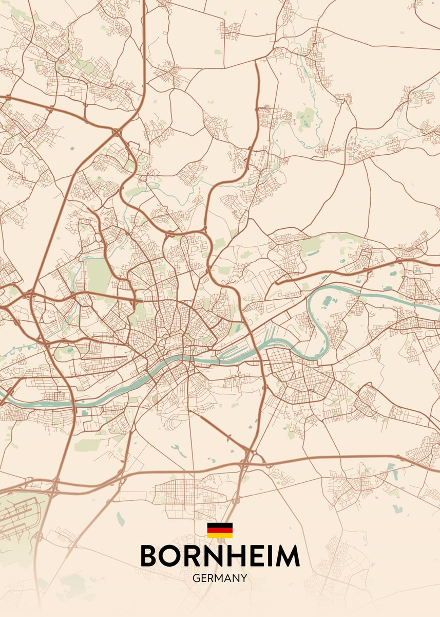 'Bornheim DE' Poster by IMR Designs | Displate