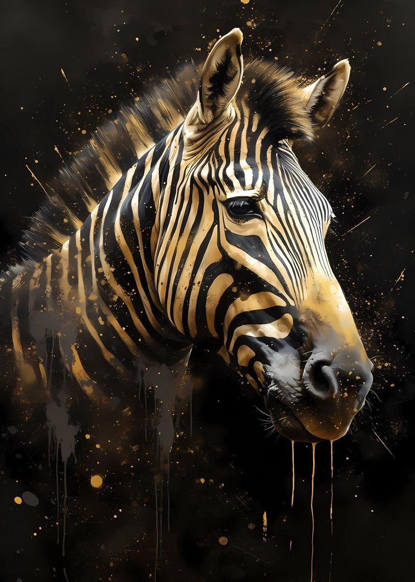 'Zebra Mystical beings' Poster, picture, metal print, paint by Adam ...